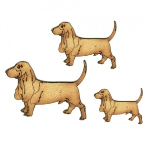 Basset Hound Wood Dog Shape for art and craft projects